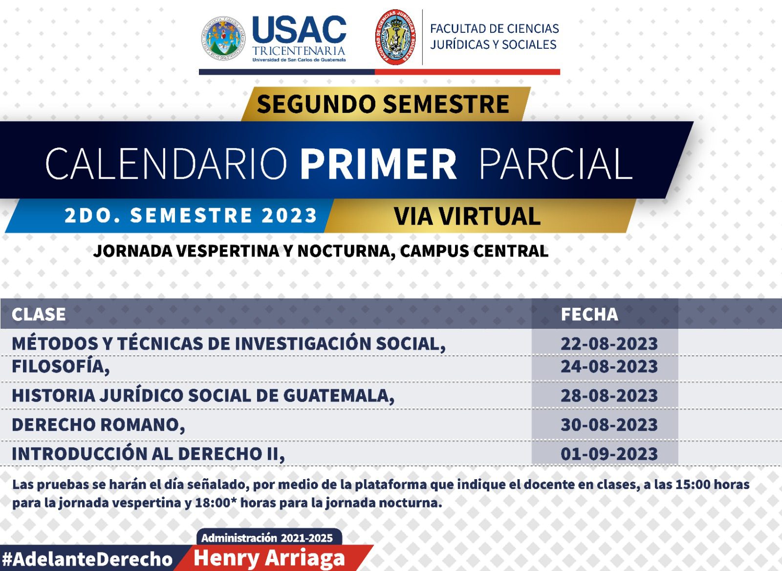 SEGUNDO SEMESTRE PRIMER PARCIAL DEL II SEMESTRE 2023 - JORNADAS ... SEGUNDO SEMESTRE PRIMER PARCIAL DEL II SEMESTRE 2023 - JORNADAS ...