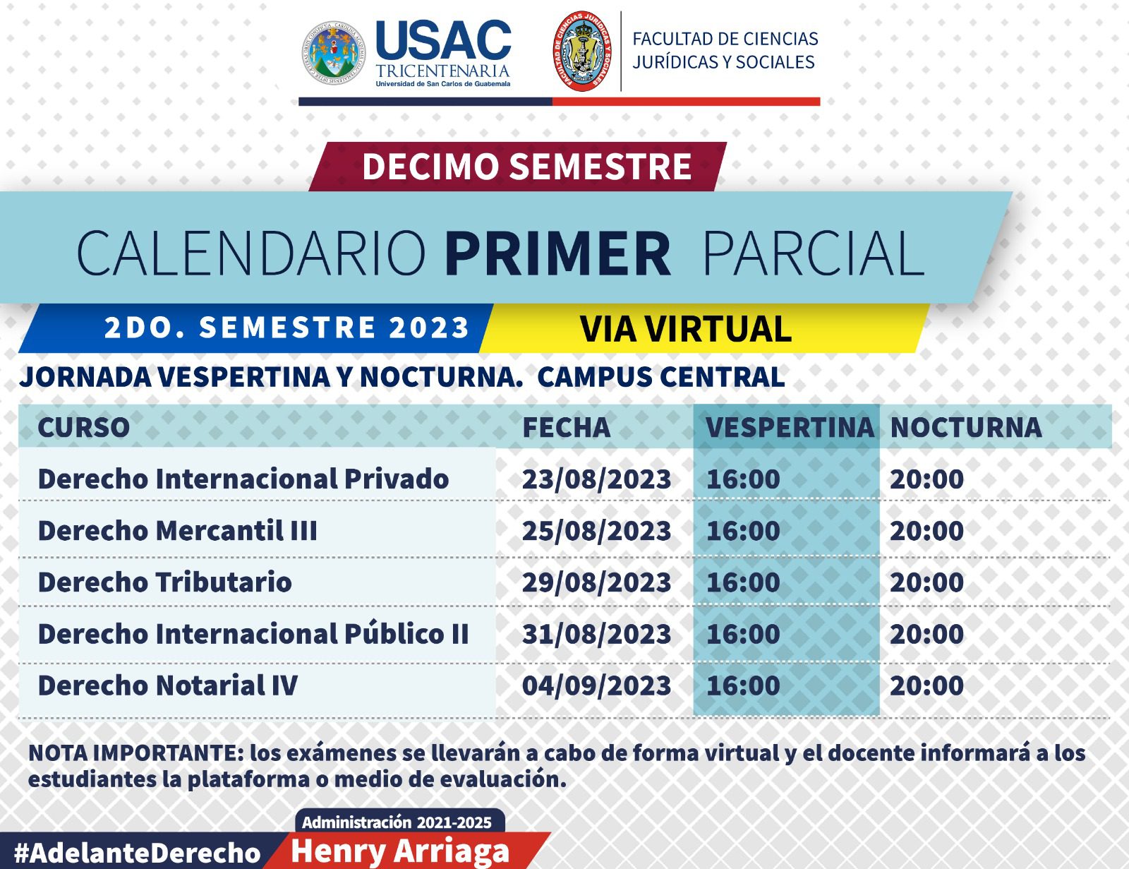 DÉCIMO SEMESTRE PRIMER PARCIAL DEL II SEMESTRE 2023 - JORNADAS ... DÉCIMO SEMESTRE PRIMER PARCIAL DEL II SEMESTRE 2023 - JORNADAS ...
